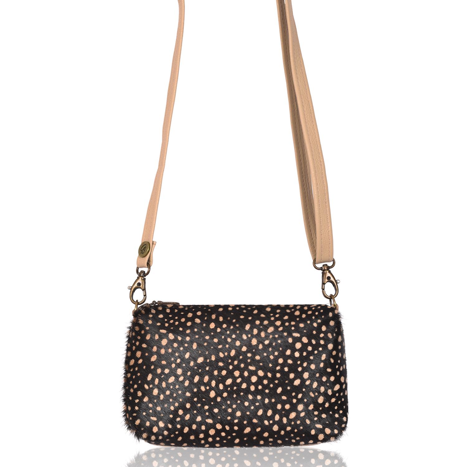 Leather Sling Bag Canvas Beige | Dominic by Owen Barry - Owen Barry