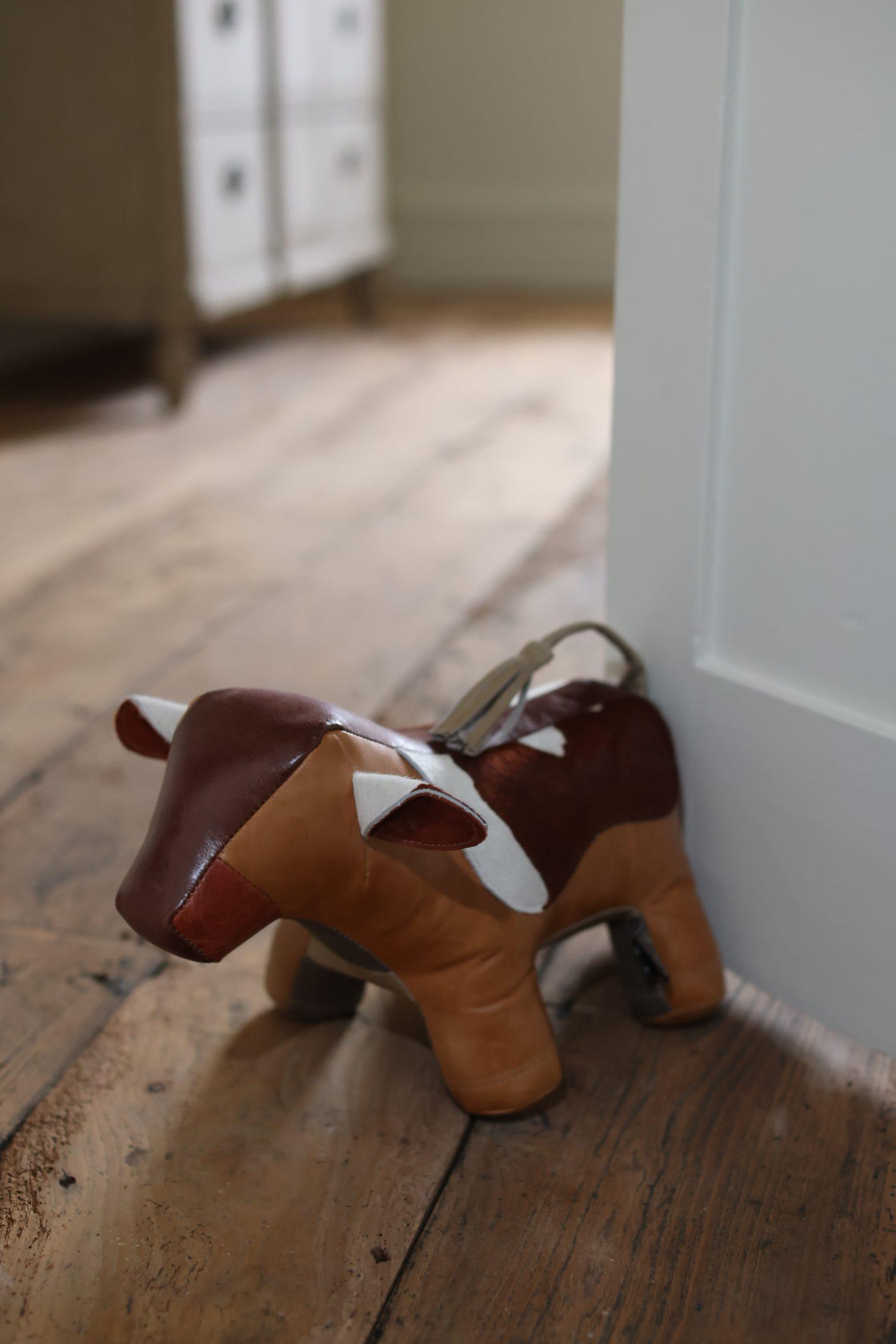 Cowhide Doorstop Multi Brown | Cow by Owen Barry - Owen Barry