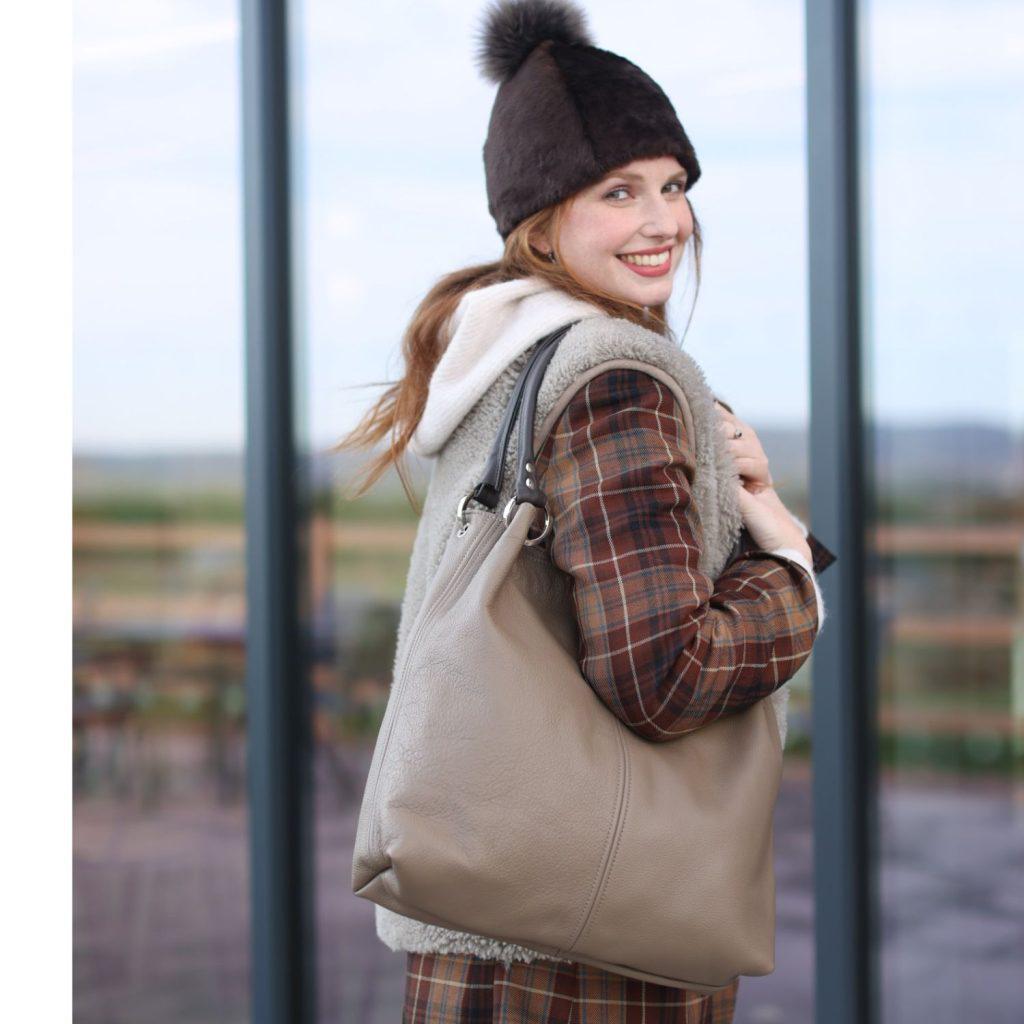 Leather Shoulder Bag Gopher Brown | Dudley by Owen Barry - Owen Barry