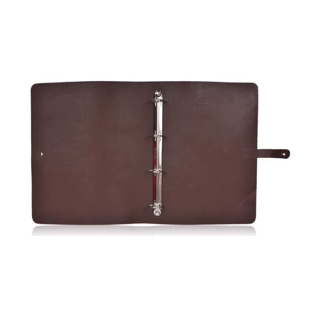 Leather Folder Ring Binder Brown | A4 by Owen Barry - Owen Barry