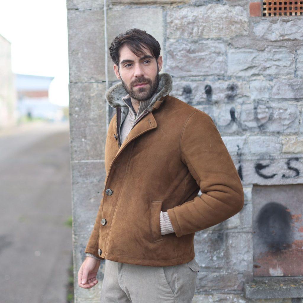 Sheepskin Jacket Ottoman Tan | Felix by Owen Barry - Owen Barry