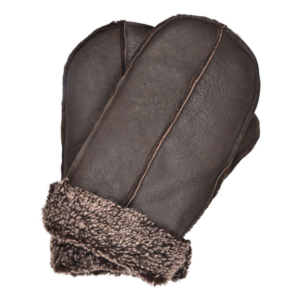 Sheepskin Mittens Brown Hurricane | M02 by Owen Barry - Owen Barry