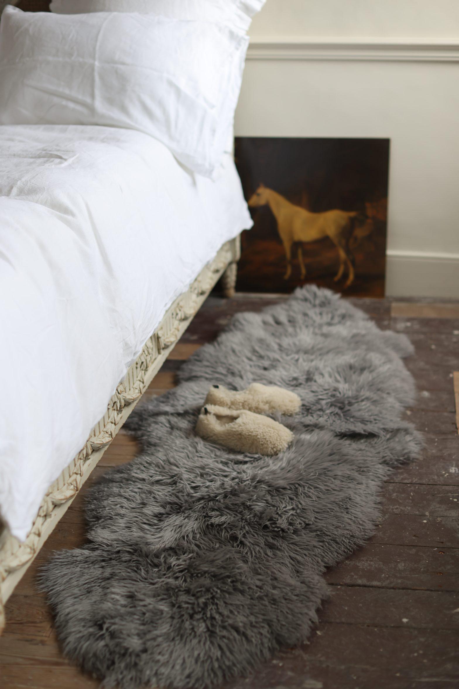 Sheepskin Rug Yetti Pewter Grey | Double Rug by Owen Barry - Owen Barry