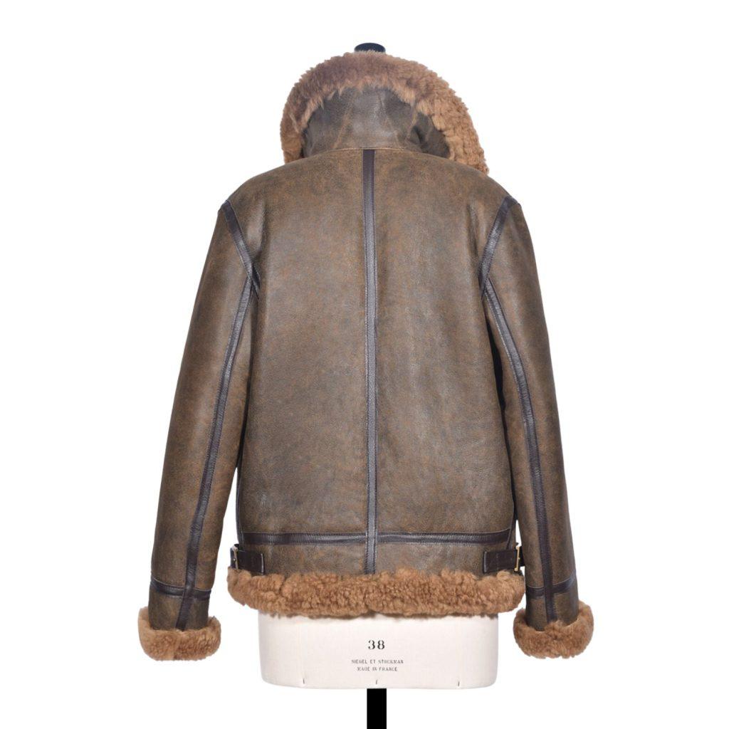 Sheepskin Classic Flying Jacket Antique Brown IZL | Amy by Owen Barry ...