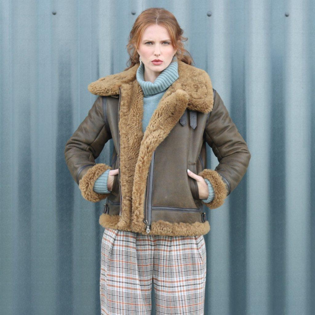 Women's Sheepskin Aviator Jackets - Comfy & Practical