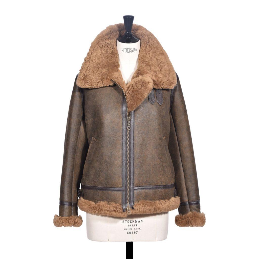 Sheepskin Classic Flying Jacket Antique Brown IZL | Amy by Owen Barry ...