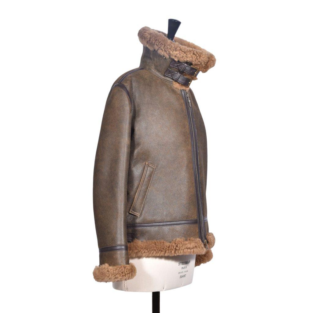 Sheepskin Classic Flying Jacket Antique Brown IZL | Amy by Owen Barry ...
