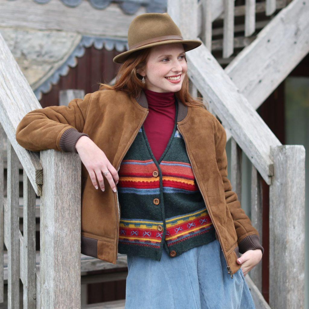 Sheepskin Classic Jacket Navy | Bernie by Owen Barry - Owen Barry