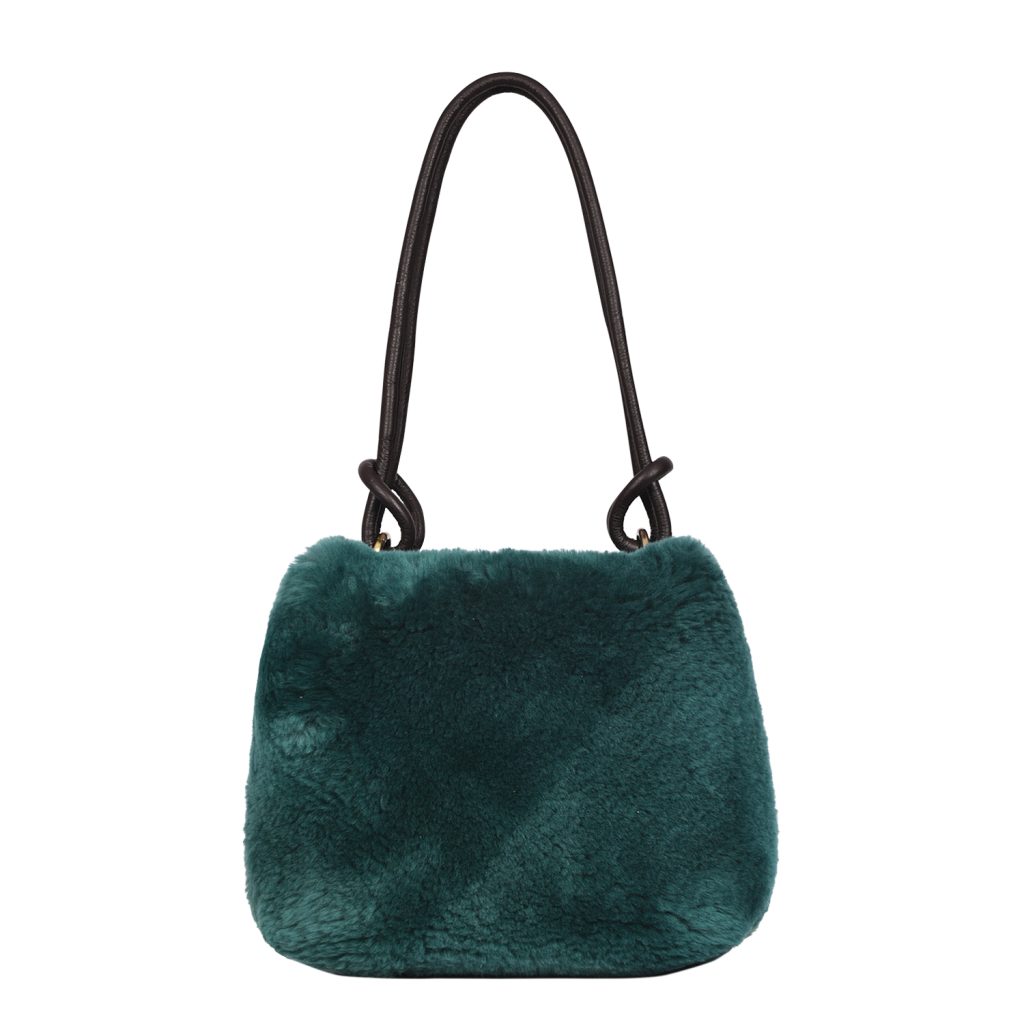 Sheepskin Shoulder Bag Seahorse Green | Hooper by Owen Barry - Owen Barry