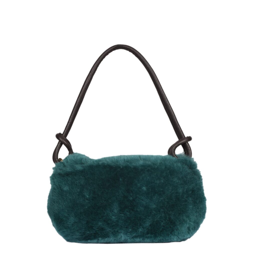 Sheepskin Shoulder Bag Seahorse Green | Whitby by Owen Barry - Owen Barry