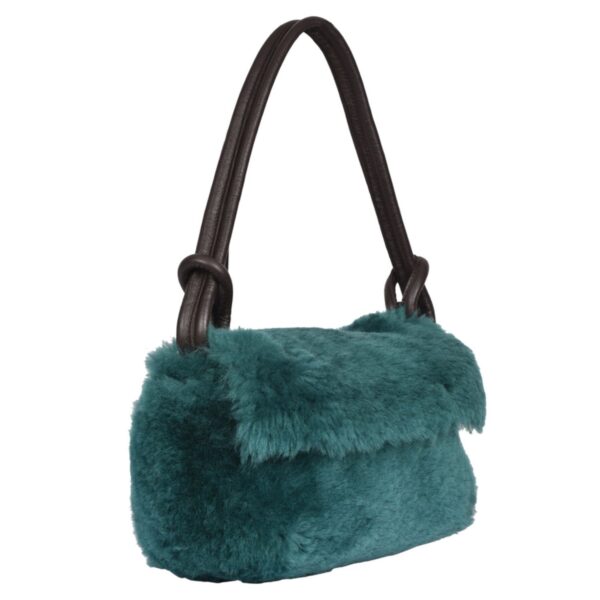 Sheepskin Shoulder Bag Seahorse Green | Whitby by Owen Barry - Owen Barry