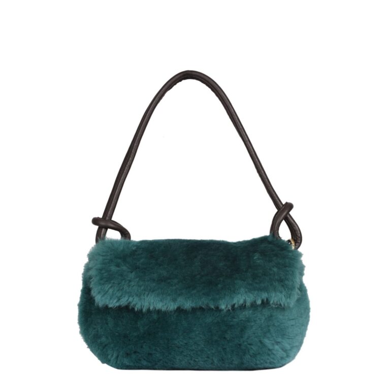 Sheepskin Shoulder Bag Seahorse Green | Whitby by Owen Barry - Owen Barry
