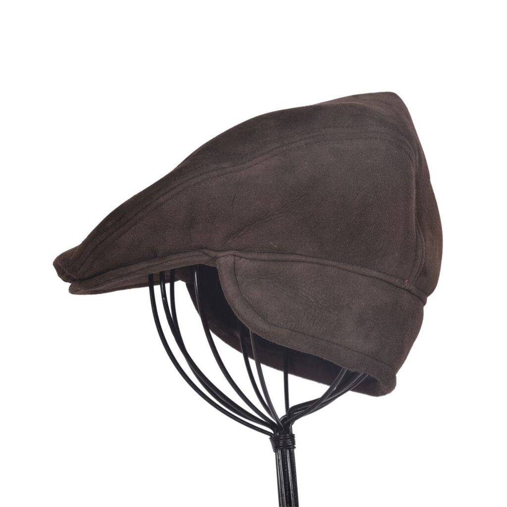 Sheepskin Driving Cap Brown | Aster by Owen Barry - Owen Barry