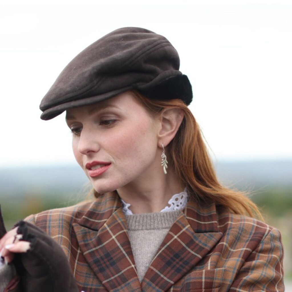 Sheepskin Reversible Gilet Navy Curly | Talia by Owen Barry - Owen Barry