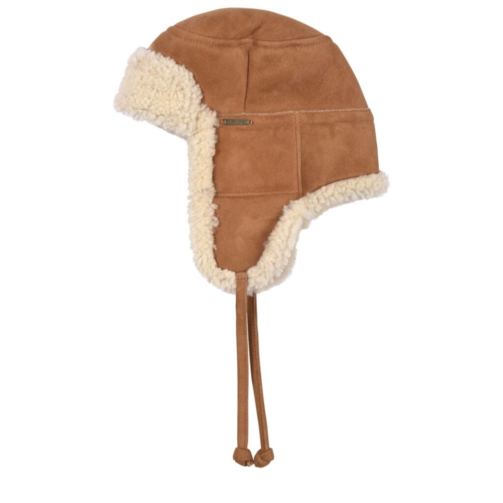Sheepskin Trapper Hat Tan Brandy Cream | Garth by Owen Barry - Owen Barry