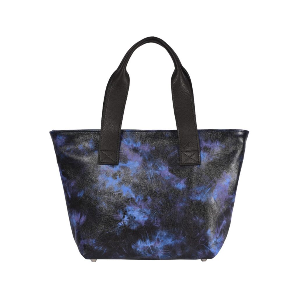 Leather Grab Bag Galaxy Blue/Black | Newman by Owen Barry - Owen Barry