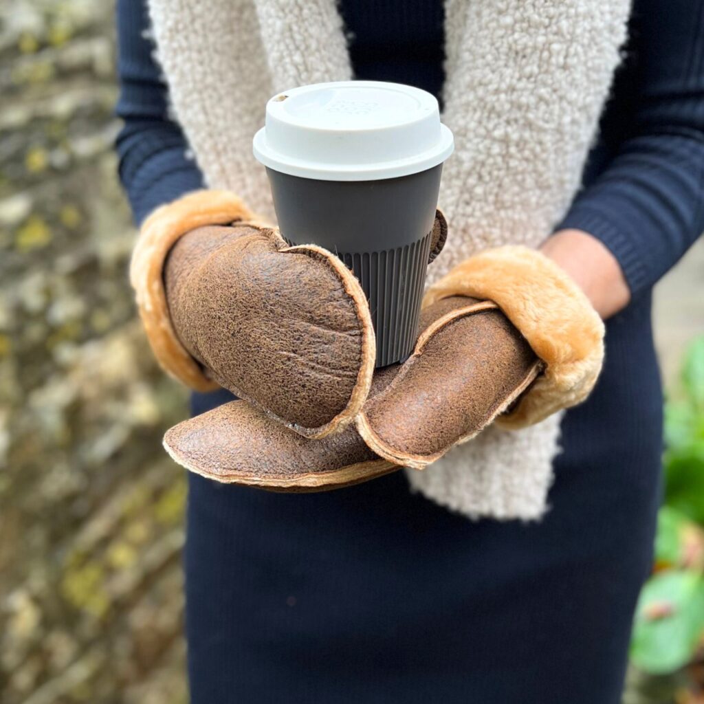 Sheepskin Mittens One Size Honeypot | M01 | by Owen Barry - Owen Barry