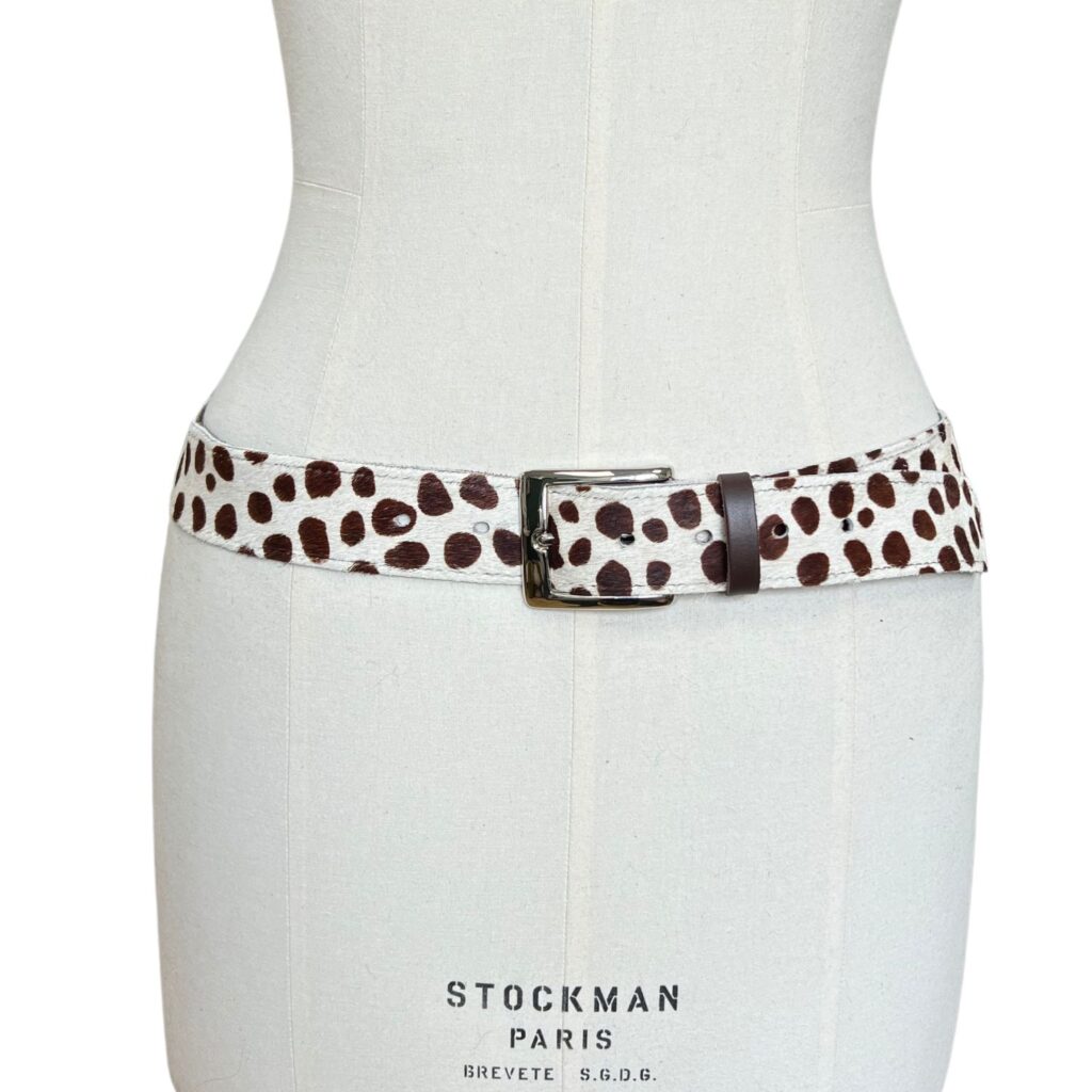 Cowhide Belt Brown Ciga Spot | Jeans Belt by Owen Barry - Owen Barry