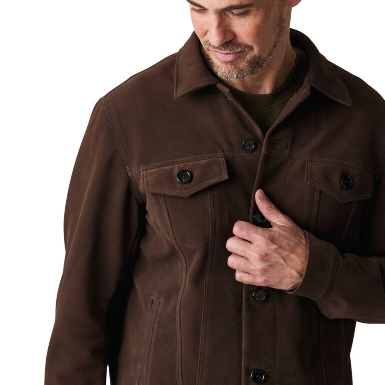 Suede Jacket Chocolate Brown | Otis by Owen Barry - Owen Barry