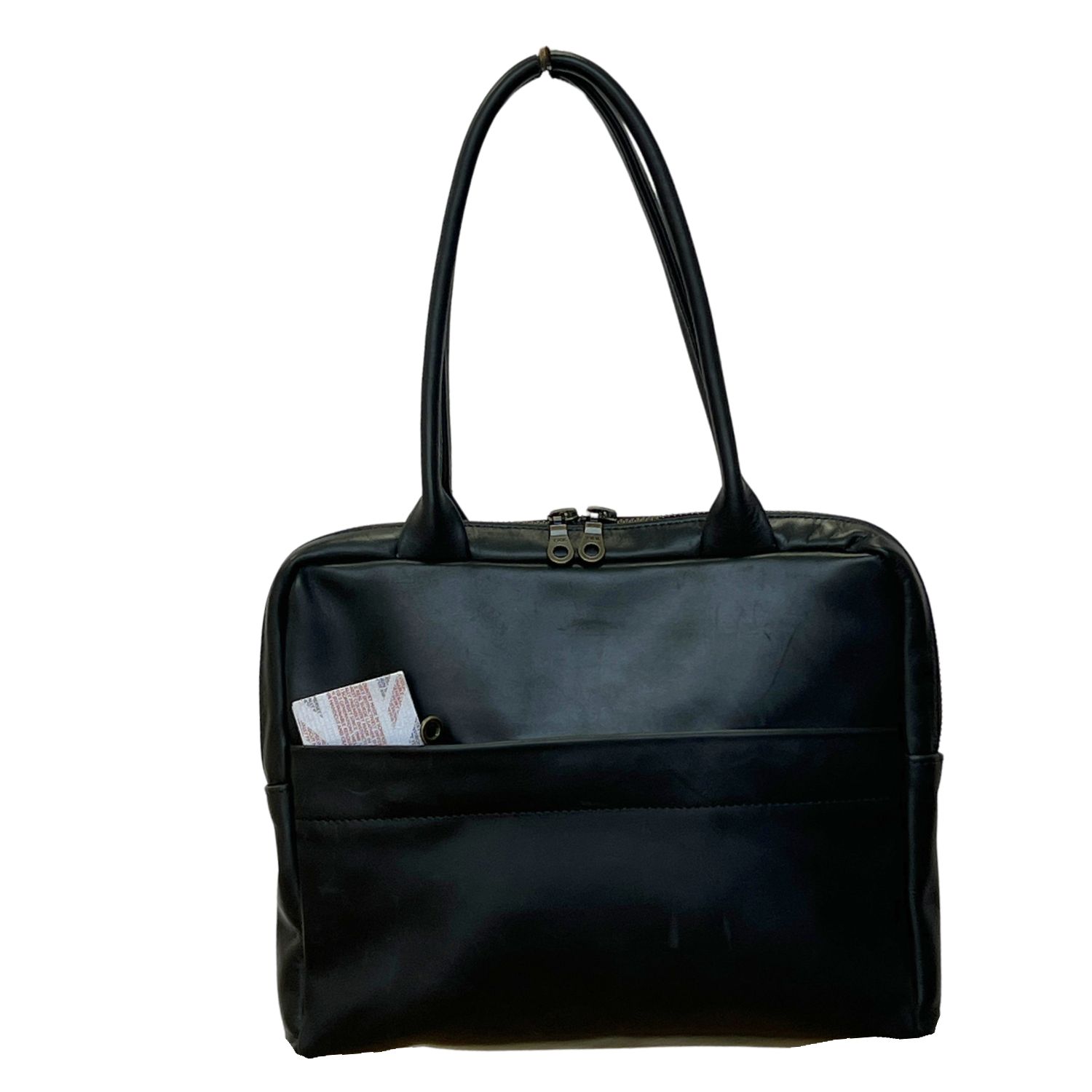 Leather Grab Bag Black | Hewitt Mini by Owen Barry - Owen Barry