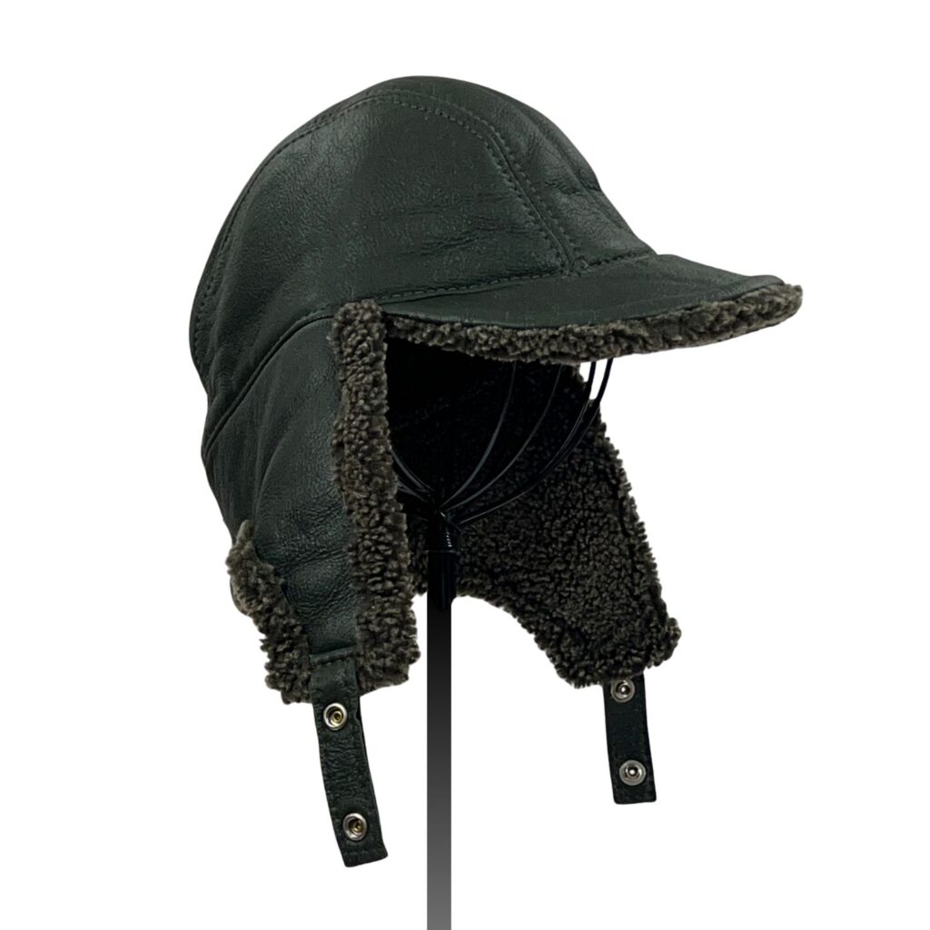 Sheepskin Trapper Hat Forest Snowtipped | Wilton by Owen Barry - Owen Barry